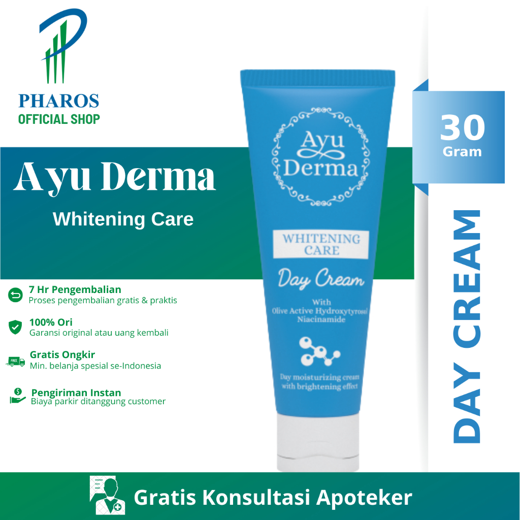 Jual Ayu Derma Whitening Day Cream (30gr) - Krim Wajah Whitening ...