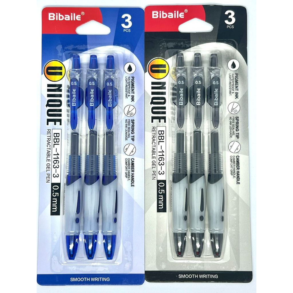 Jual PULPEN GEL 3PCS BIBAILE BBL-1163-3 | Shopee Indonesia