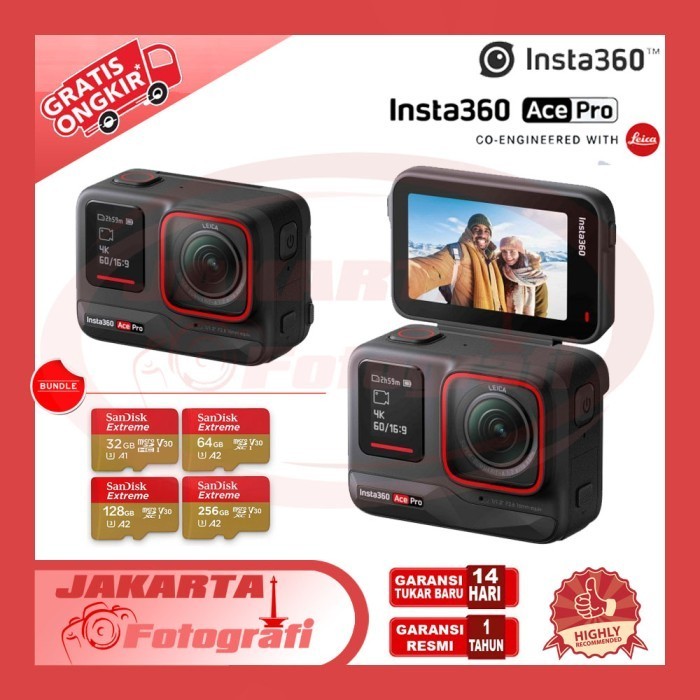 Jual Insta360 Ace Pro Bundle Motorcycle Kit Action Camera- 1/1.3 ...