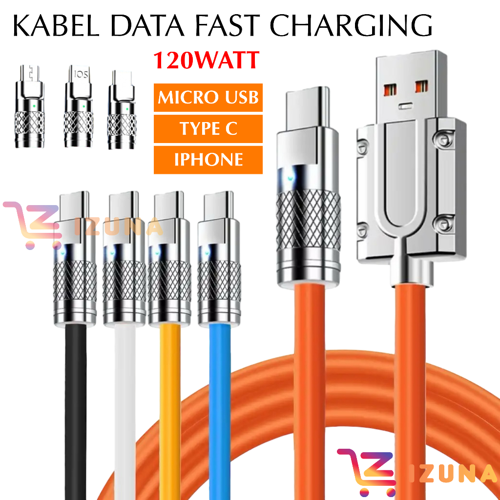 Jual [IZUNA] HPA01 KABEL DATA FAST CHARGING 120W / KABEL CHARGER MICRO ...