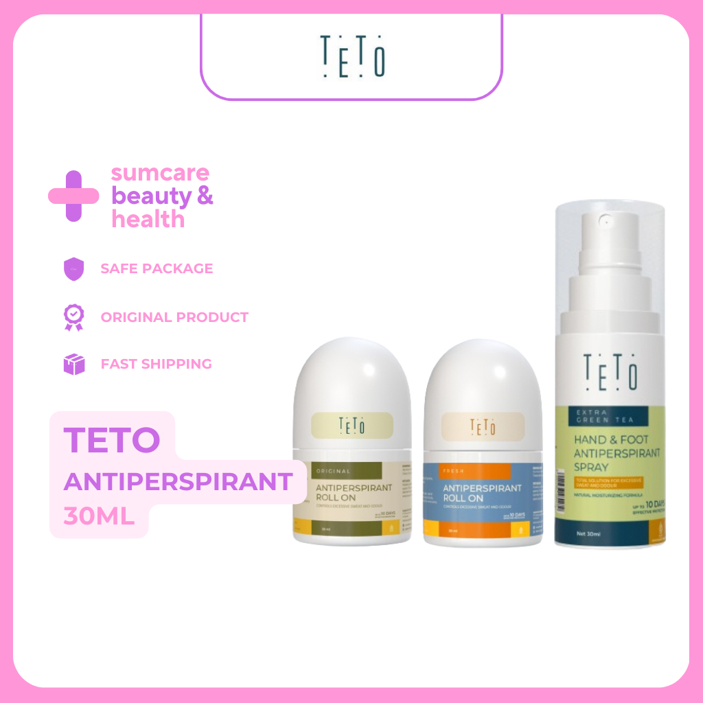 Jual TETO Antiperspirant Deodorant Roll On & Spray 30ml 10 Hari ...