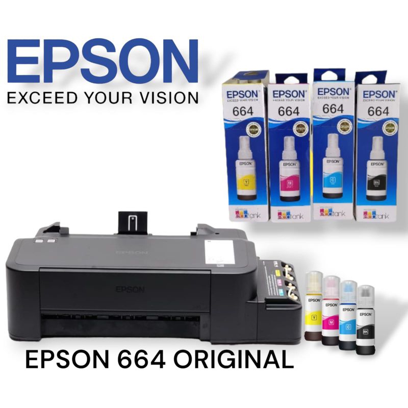 Jual TINTA EPSON 664 ORIGINAL VARIAN (BLACK,CYAN,YELLOW,MAGENTA) | Shopee Indonesia