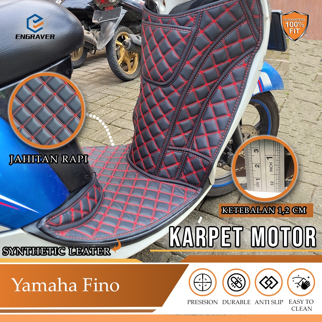 Jual Engraver Karpet Motor Yamaha Fino karpet motor semi kulit kualitas ...