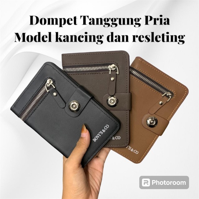 Jual Dompet Pria Tanggung 3/4 Kancing Magnet Original Ori Bovis Model ...