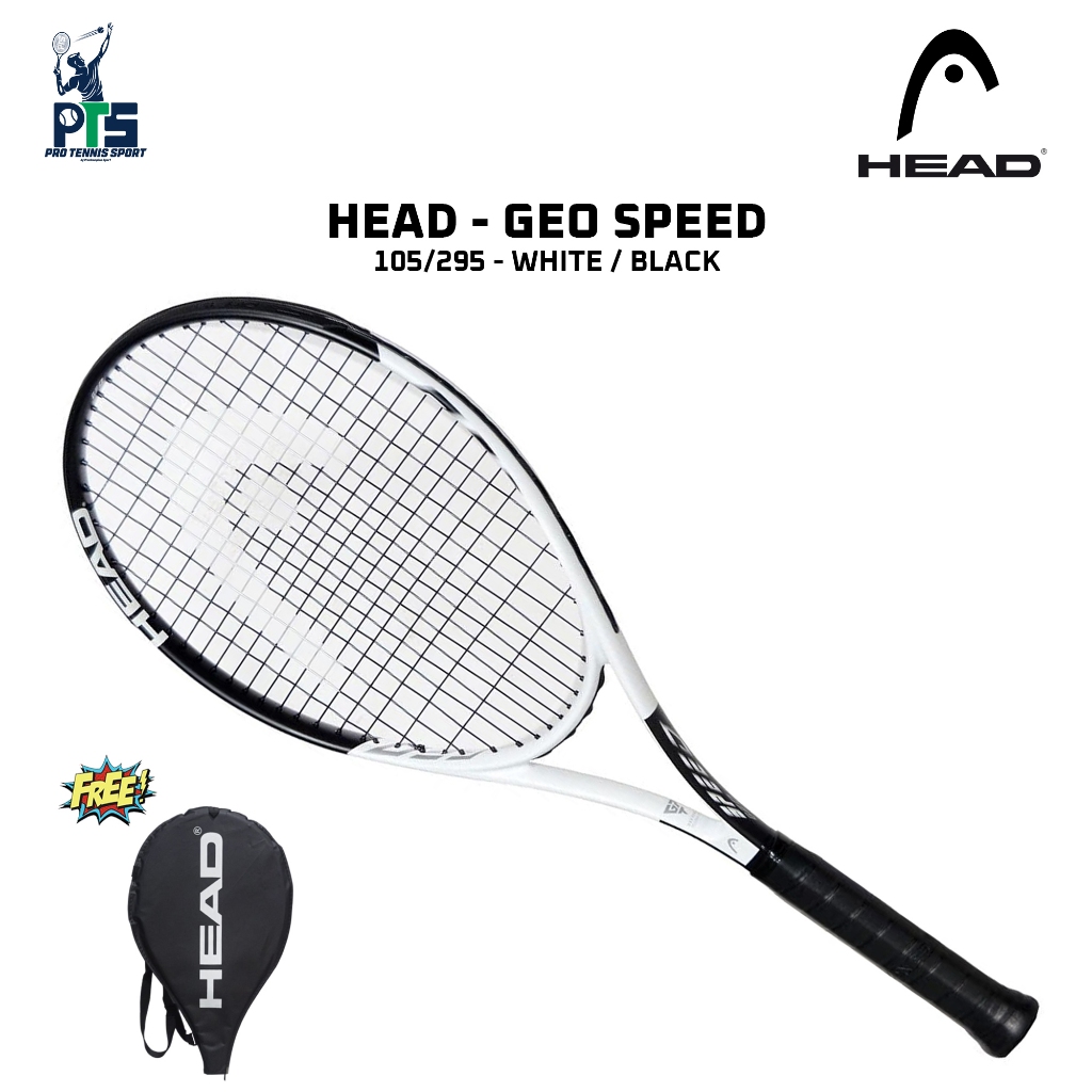 Jual Raket Tenis HEAD Geo Speed Djokovic original 105/295G White Black ...
