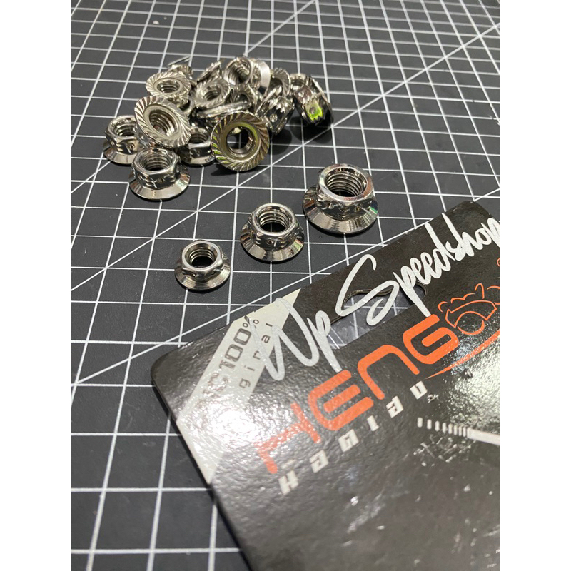 Jual mur stainless 10 12 14 / m6 m8 m10 bolong original heng thailand ...