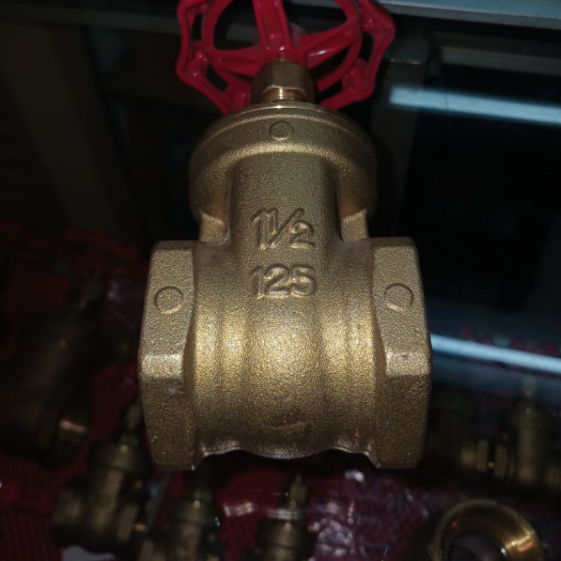 Jual GATE VALVE KITZ 1 1/2 INCH KUNINGAN (ASLI) | Shopee Indonesia
