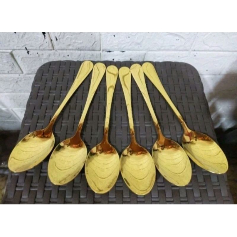 Jual Hight quality sendok makan premium gold emas tebal | Shopee Indonesia