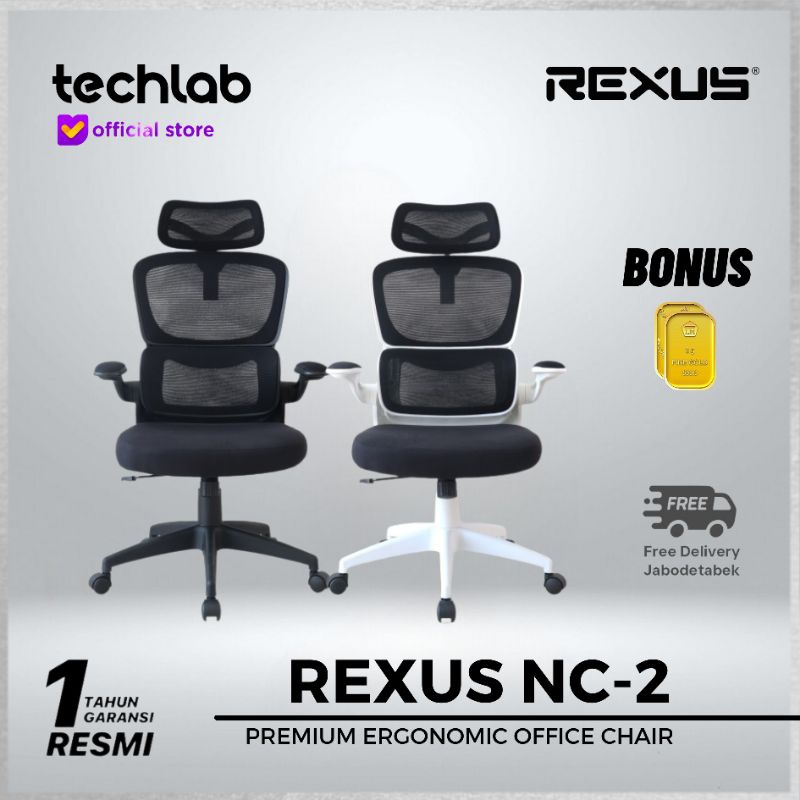 Jual Rexus NC2 / NC-2 Office Chair Kursi Kantor Ergonomic Garansi Resmi ...