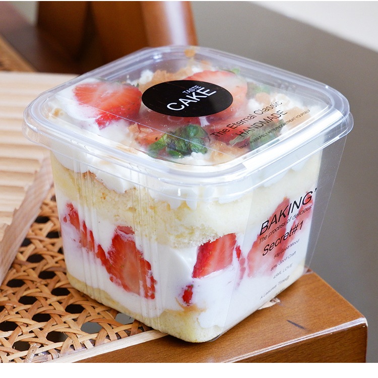 Jual 10 SET PREMIUM KOREAN dessert box kotak tinggi mika cup pudding ...