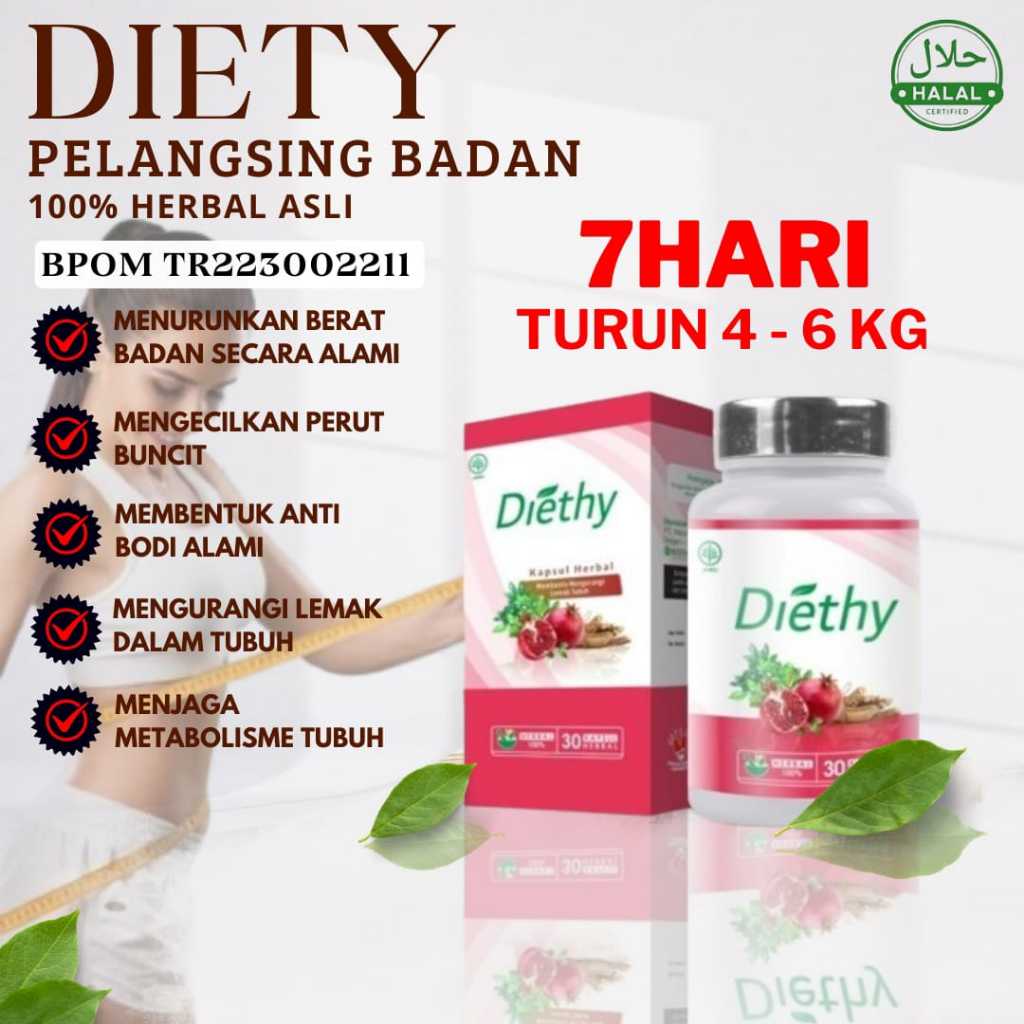 Jual DIETHY BPOM - OBAT PELANGSING BADAN MENGURANGI LEMAK BERLEBIH ...