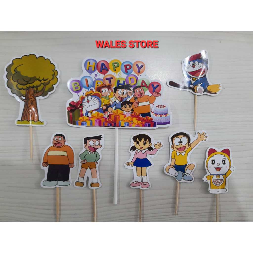 Jual CAKE TOPPER DORAEMON /TOPPER ULANG TAHUN/TOPPER MURAH BERKUALITAS ...