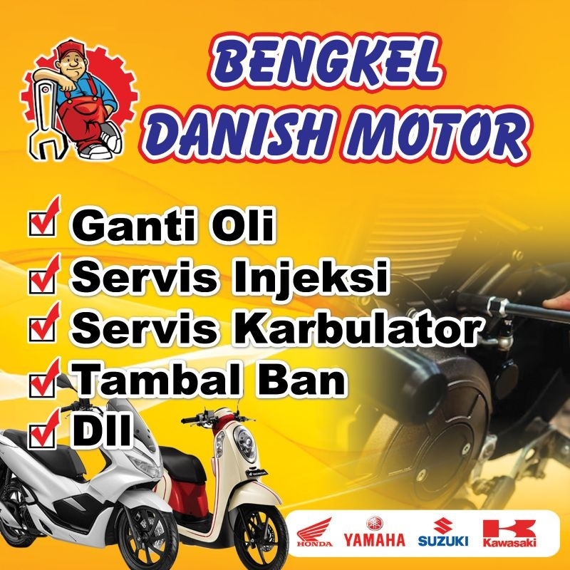 Jual spanduk bengkel 1 hari jadi | bisa cod | spanduk | banner | baner ...