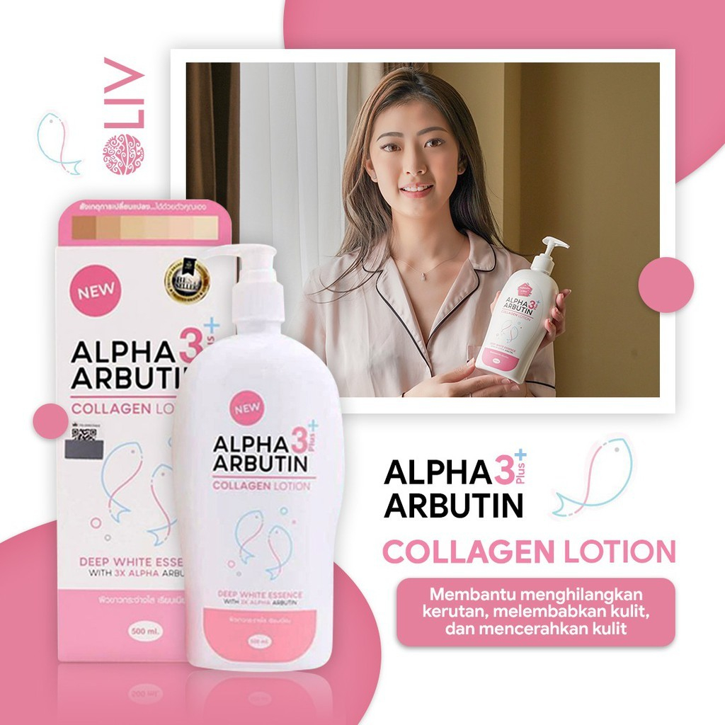Jual Precious Skin Thailand Alpha Arbutin 3 Plus Collagen Whitening Handbody Lotion 500 ML ...