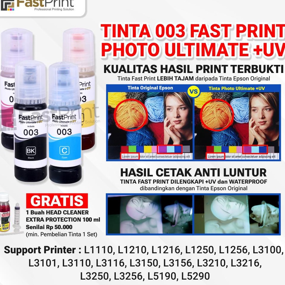 Jual Tinta 3 Photo Ultimate Plus UV Printer Epson L311 L315 L519 | Shopee Indonesia