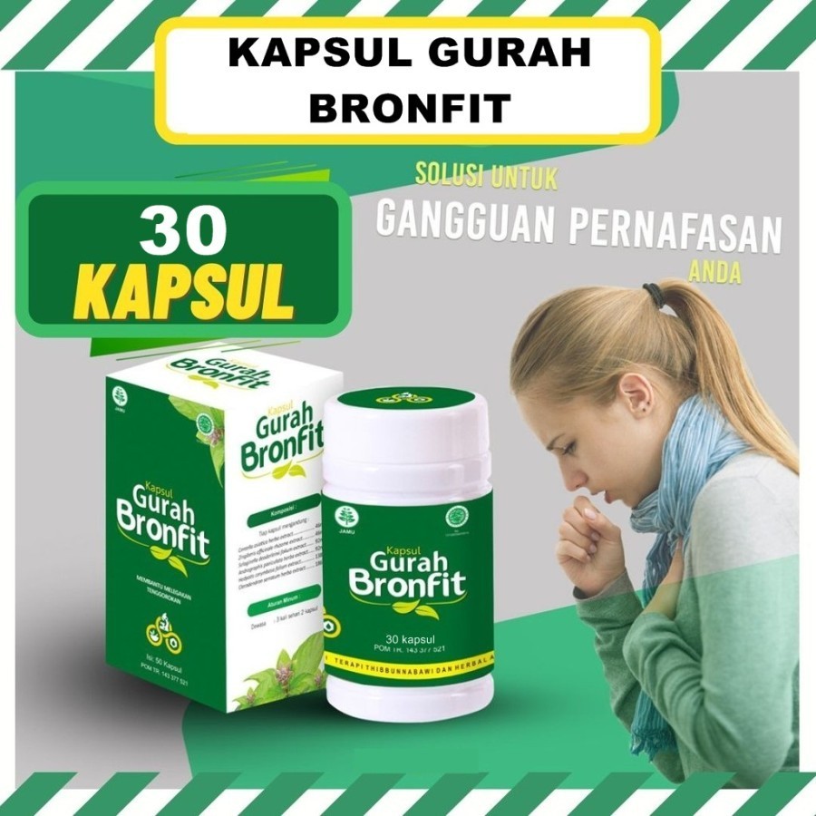 Jual KAPSUL GURAH BRONFIT NATURAFIT HERBAL | OBAT ASMA | PARU PARU | BATUK TBC 30 KAPSUL ...