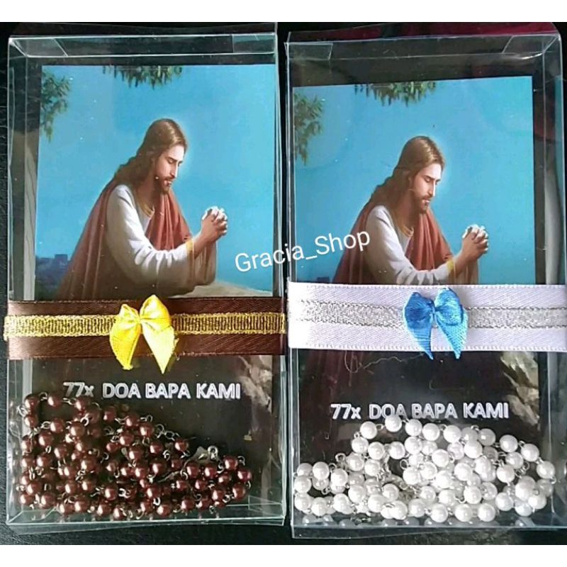 Jual Souvernir Rosario 77 X Doa Bapa Kami Packing Mika | Shopee Indonesia