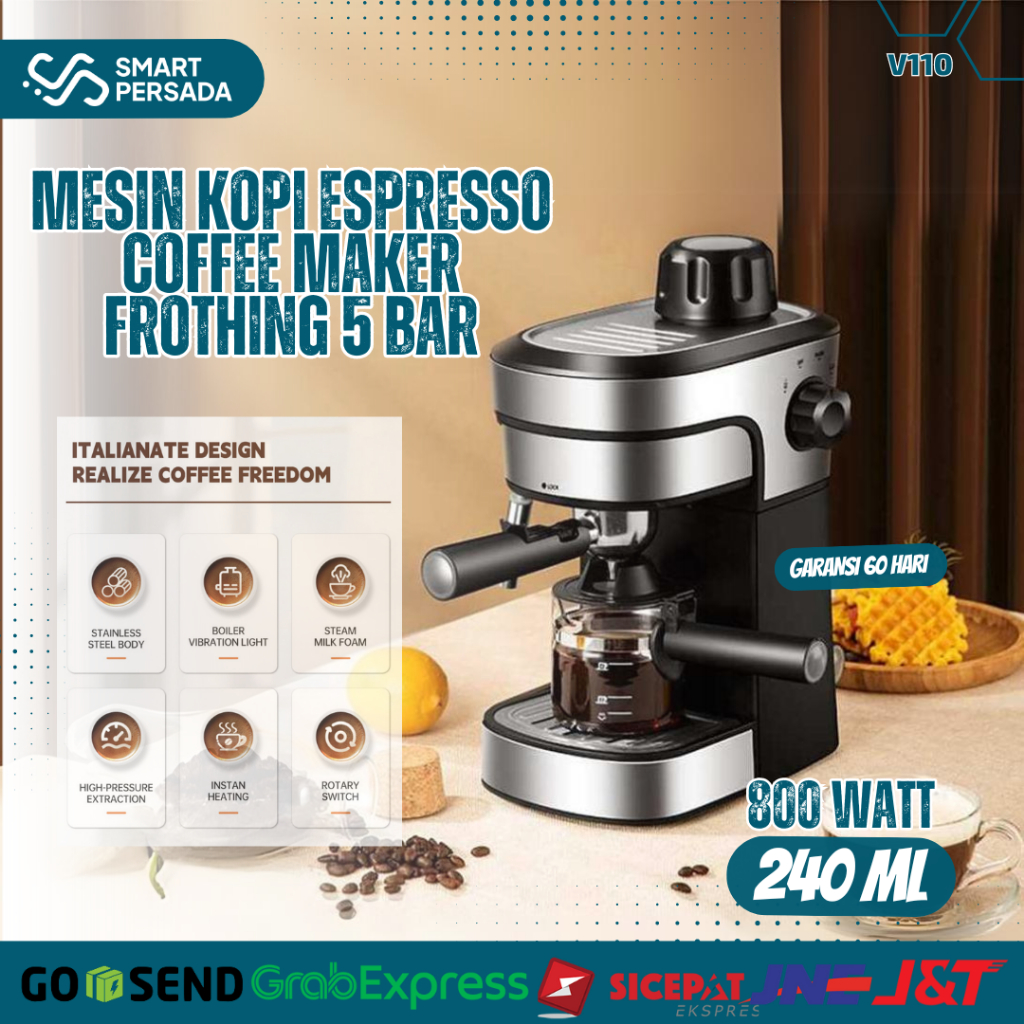Jual Mesin Pembuat Kopi Espresso Machine Electric Otomatis Cofee Maker ...