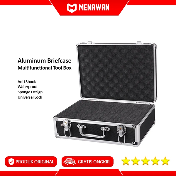 Jual Aluminum Hard Case Shockproof Metal Safety Box Tool Box Busa Kotak ...