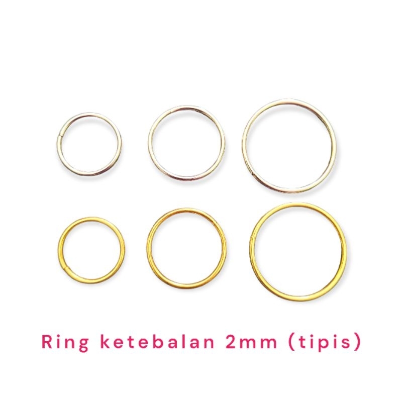 Jual Ring Bulat aksesoris tas Ring O tipis,ketebalan 2mm.uk. 2cm, 2.5cm ...