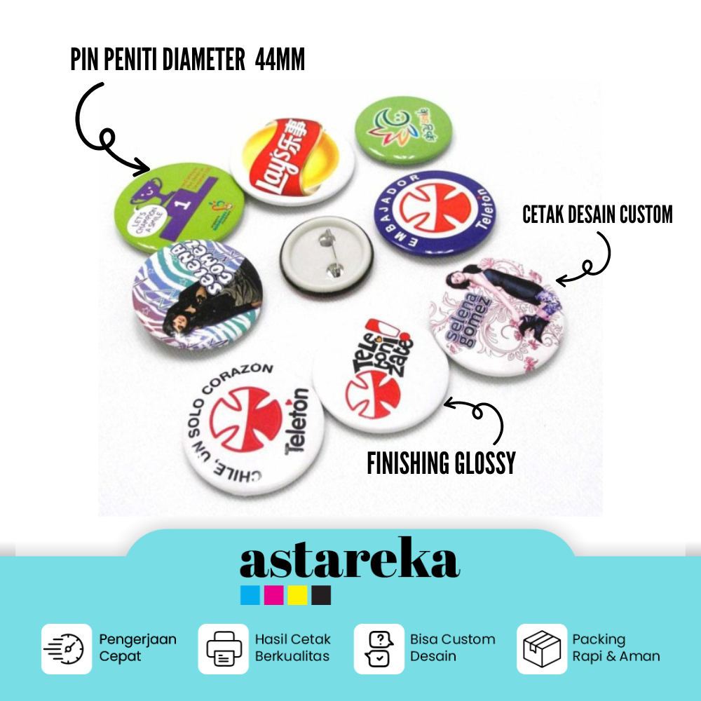 Jual CETAK PIN BROS UKURAN 44 MM TERMURAH DESAIN SENDIRI CUSTOM ...