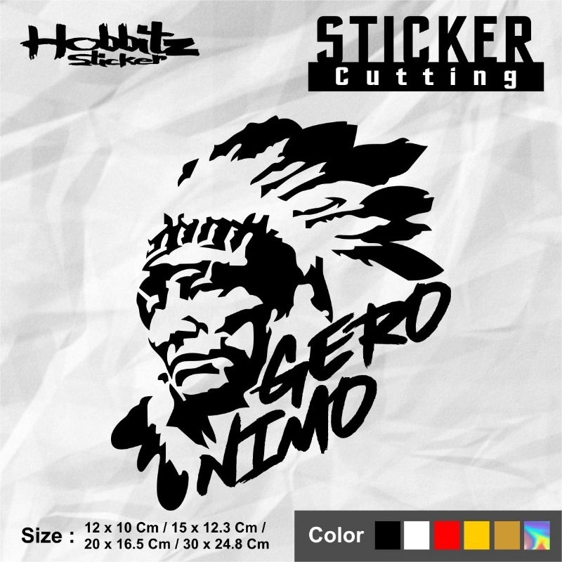 Jual Stiker Geronimo Sticker Cutting Karakter Untuk Kaca Body Mobil ...