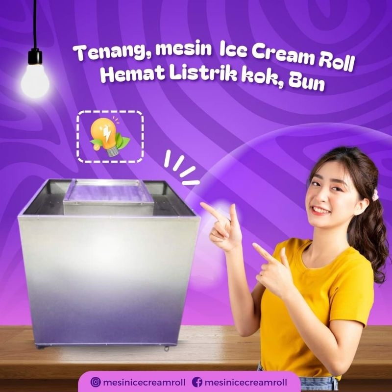 Jual MESIN ES KRIM BULAT/MESIN ICE CREAM ROLL BULAT/MESIN ICE CREAM ...