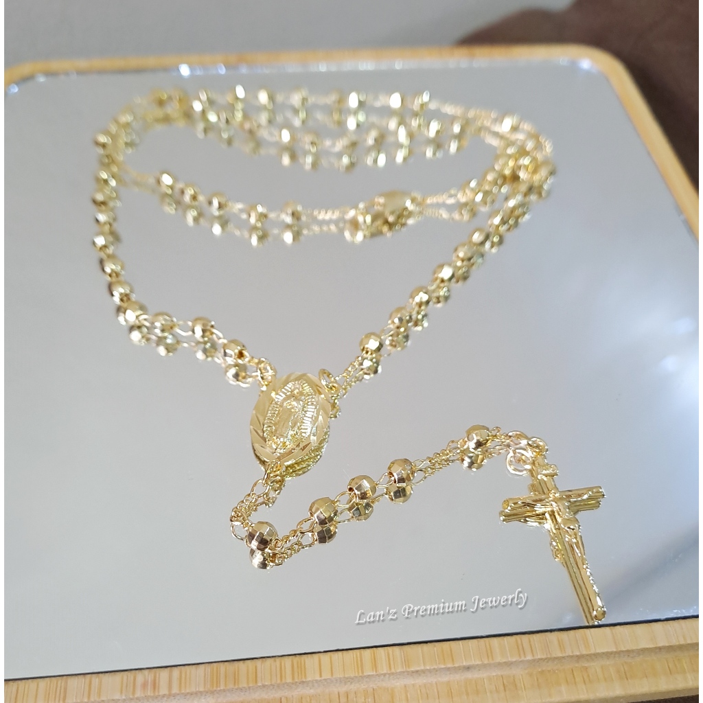 Jual Kalung Rosario Maria Guadalupe Salib Emas Titanium | Shopee Indonesia