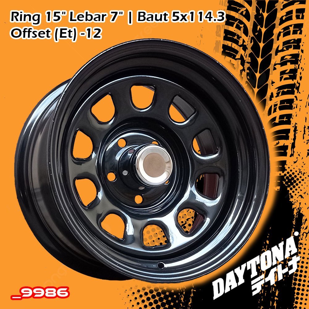 Jual Velg Mobil Besi Ori DAYTONA Offroad Baut 5x114.3 Ring 15 Lebar 7 ...