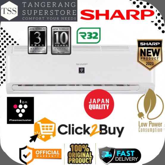 Jual SHARP AC AH-AP5BMY AP5BMY 5BMY 1/2 PK PLASMACUSTER TECHNOLOGY LOW WATT AC 0.5PK SHARP TURBO ...