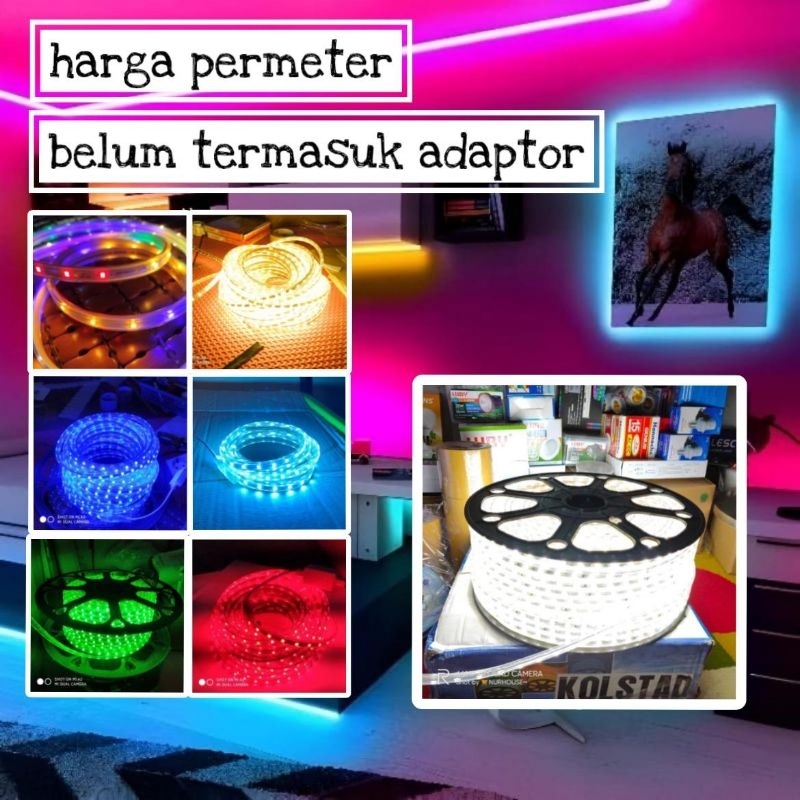 Jual LED strip lampu hias Lis plafon harga permeter | Shopee Indonesia