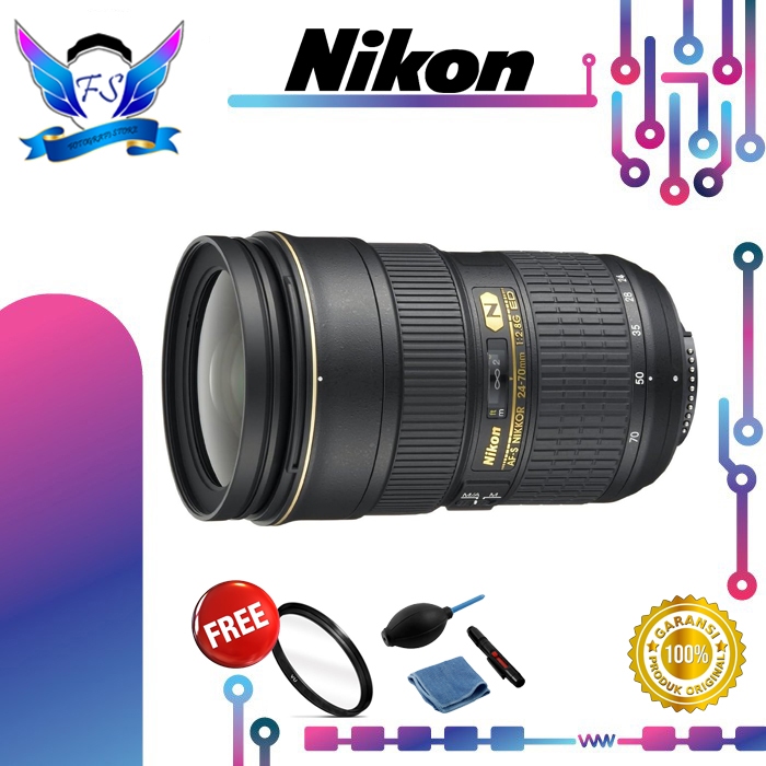 Jual LENSA NIKON AF-S NIKKOR 24-70MM F2.8G NANO ED | Shopee Indonesia