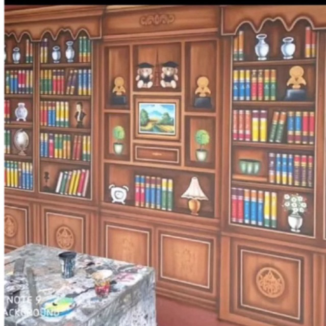 Jual Background Foto Rak Buku 3X3m | Shopee Indonesia