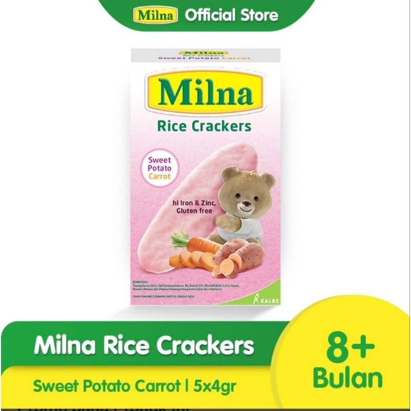 Jual Milna Rice Crackers Sweet Potato / Apple Orange / Banana Berries ...