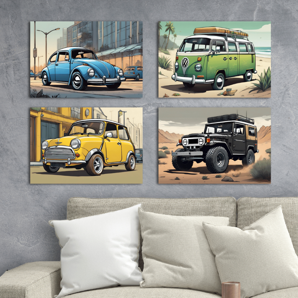 Jual HIASAN DINDING AESTHETIC MOBIL KLASIK (30X20) KAMAR POSTER ...