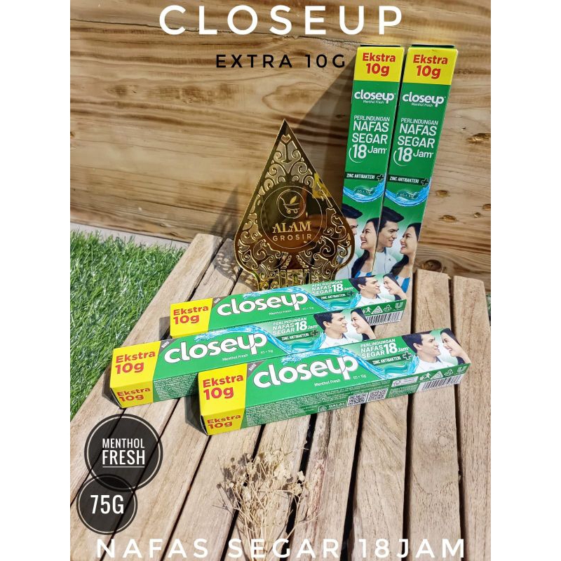 Jual Pasta Gigi Odol Close Up Fresh Menthol Green 65g + 10g | Shopee ...