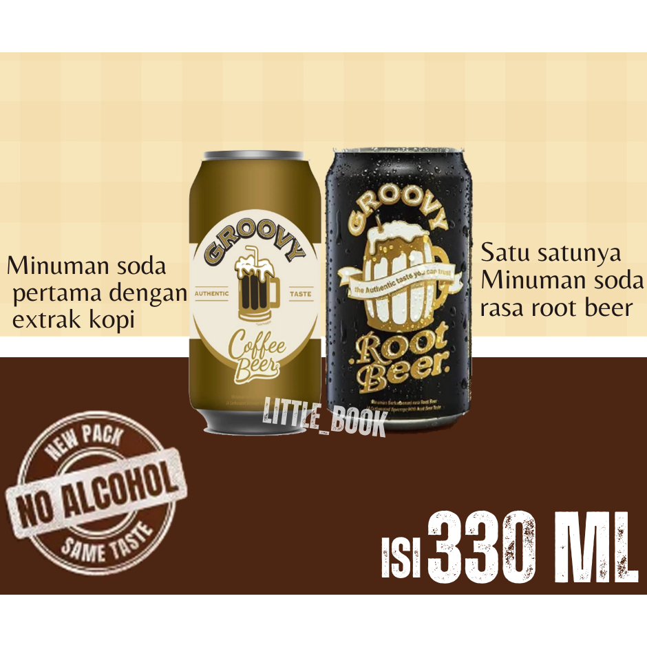 Jual Groovy Root Beer Groovy Coffe Beer KALENG 330 ml | Shopee Indonesia