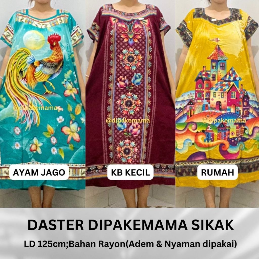 Jual DASTER DIPAKEMAMA SIKAK MOTIF KB KECIL, RUMAH, AYAM JAGO LD ...