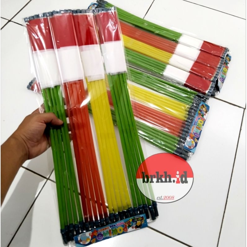 Jual Bendera Merah Putih Stick Pluit isi 20 Pcs Bendera Indonesia Stick ...
