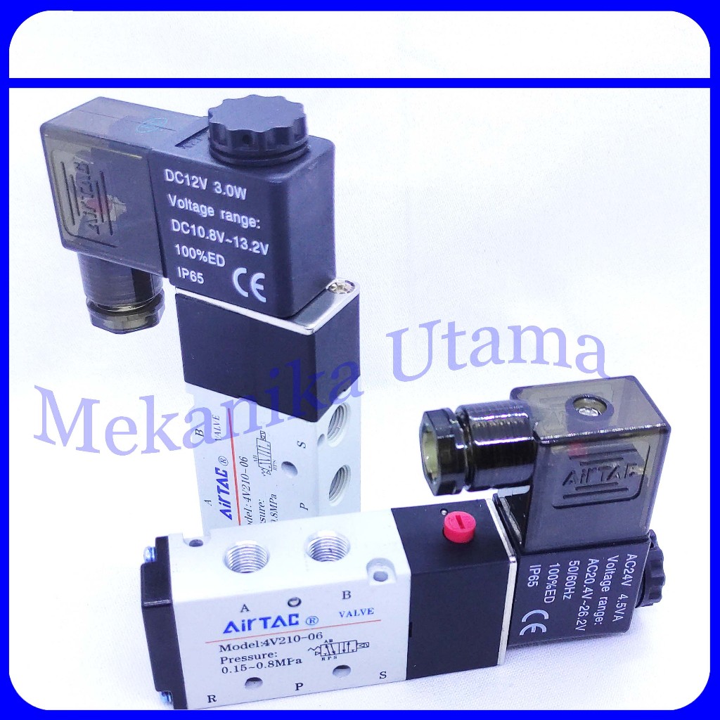 Jual Airtac 4V210-06 drat 1/8" Pneumatic Solenoid Valve, Selenoid Valve ...