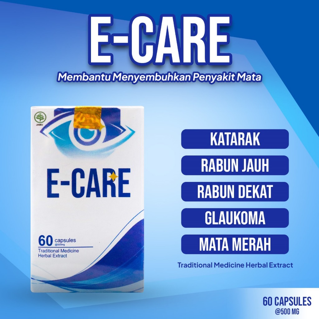 Jual E Care Obat mata Original Herbal Kapsul Memelihara Kesehatan Mata ...