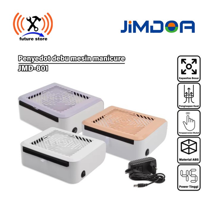 Jual JMD-801 manicure single fan vacuum cleaner nail Penyedot debu ...