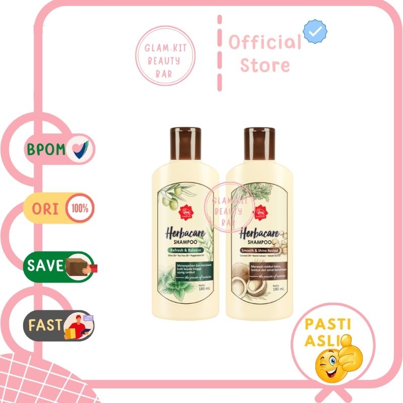 Jual VIVA COSMETICS Herbacare Shampoo Smooth & Shine Revival | Refresh ...
