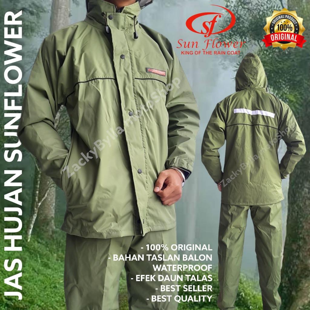 Jual Jas Hujan Sunflower Original Raincoat Sun Flower Setelan Jaket dan ...