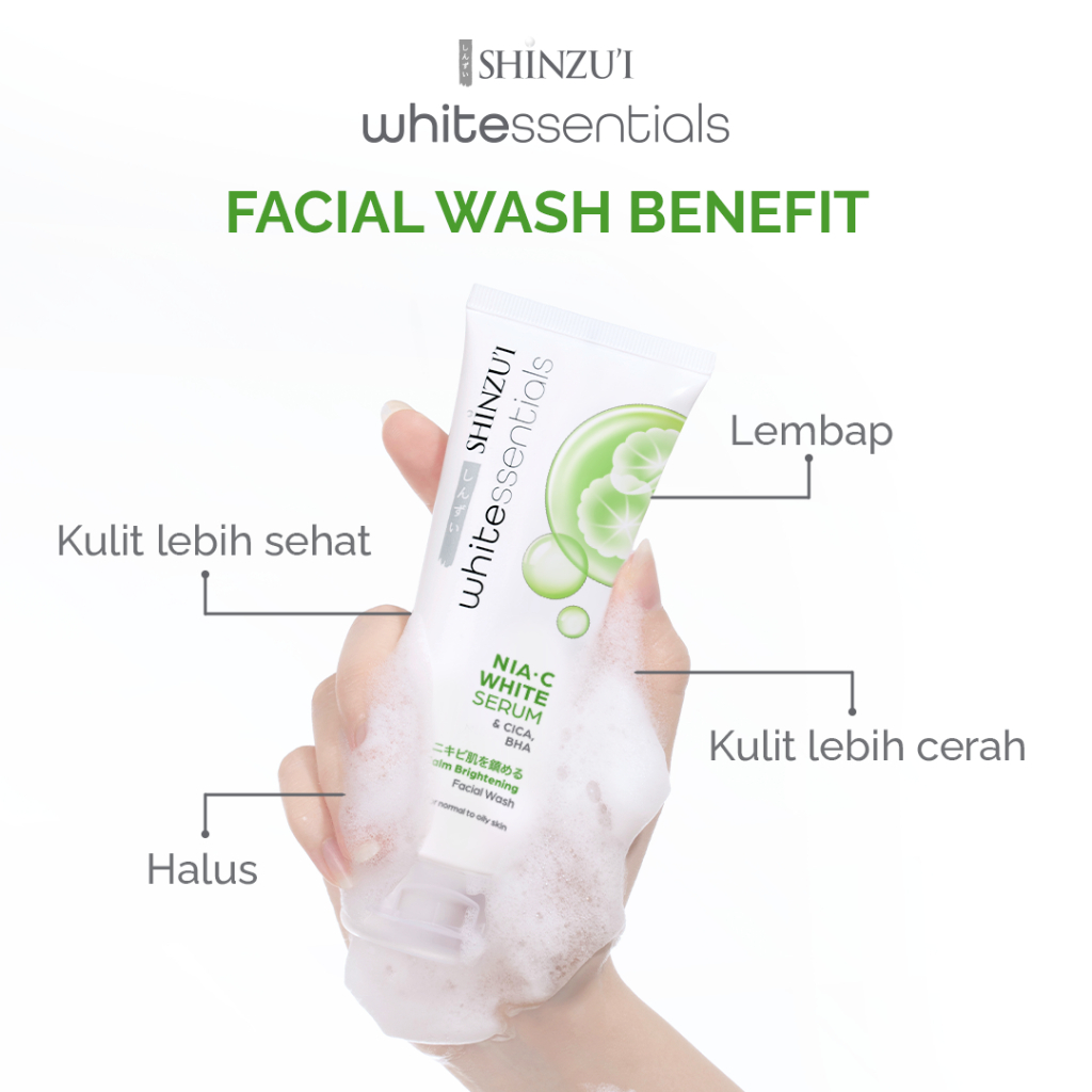 Jual SHINZUI WHITEssentials Acne Calm Brightening Facial Wash CICA ...