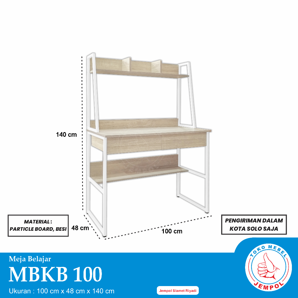 Jual Meja Belajar MBKB 100 / Meja Tulis / Meja Rak / Meja Komputer ...