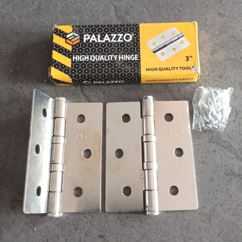 Jual * Engsel plat 3" Palazzo / engsel pintu jendela / engsel besi ...