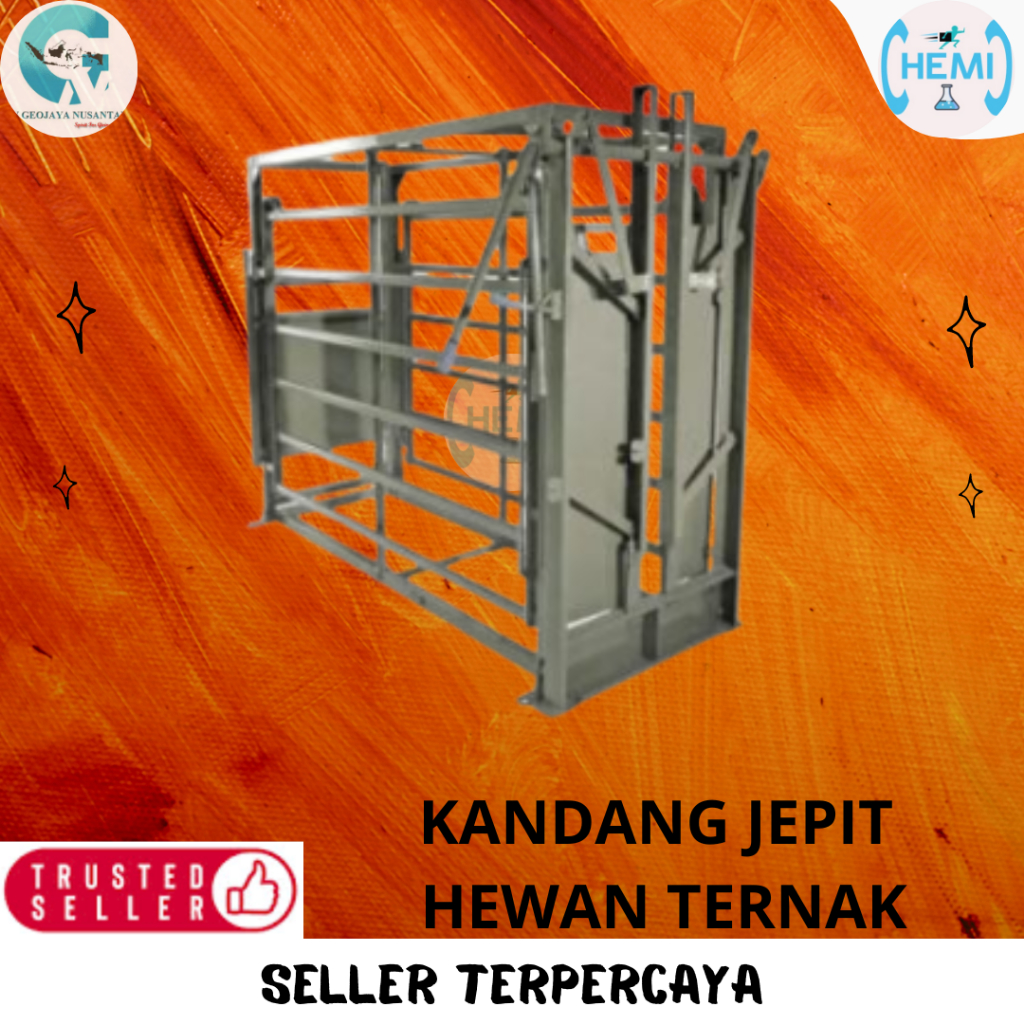 Jual Kandang Jepit Hewan Ternak Sapi / Kerbau, Restrain Cage Standard ...