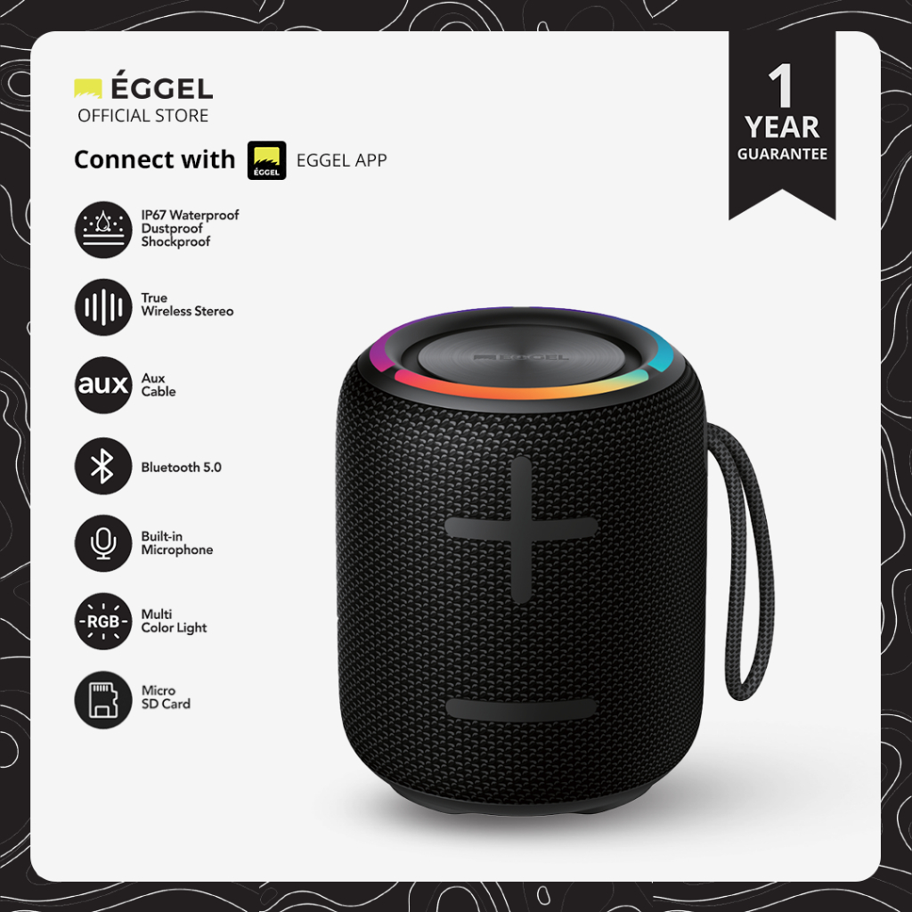 Jual Eggel Terra 3 Neo 360 Waterproof Bluetooth Speaker | Shopee Indonesia