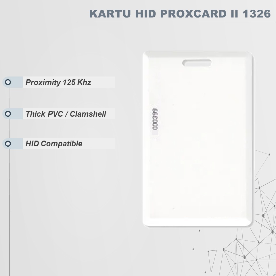 Jual Kartu HID ProxCard II 1326 Card RFID 125kHz 26Bit Clamshell ...